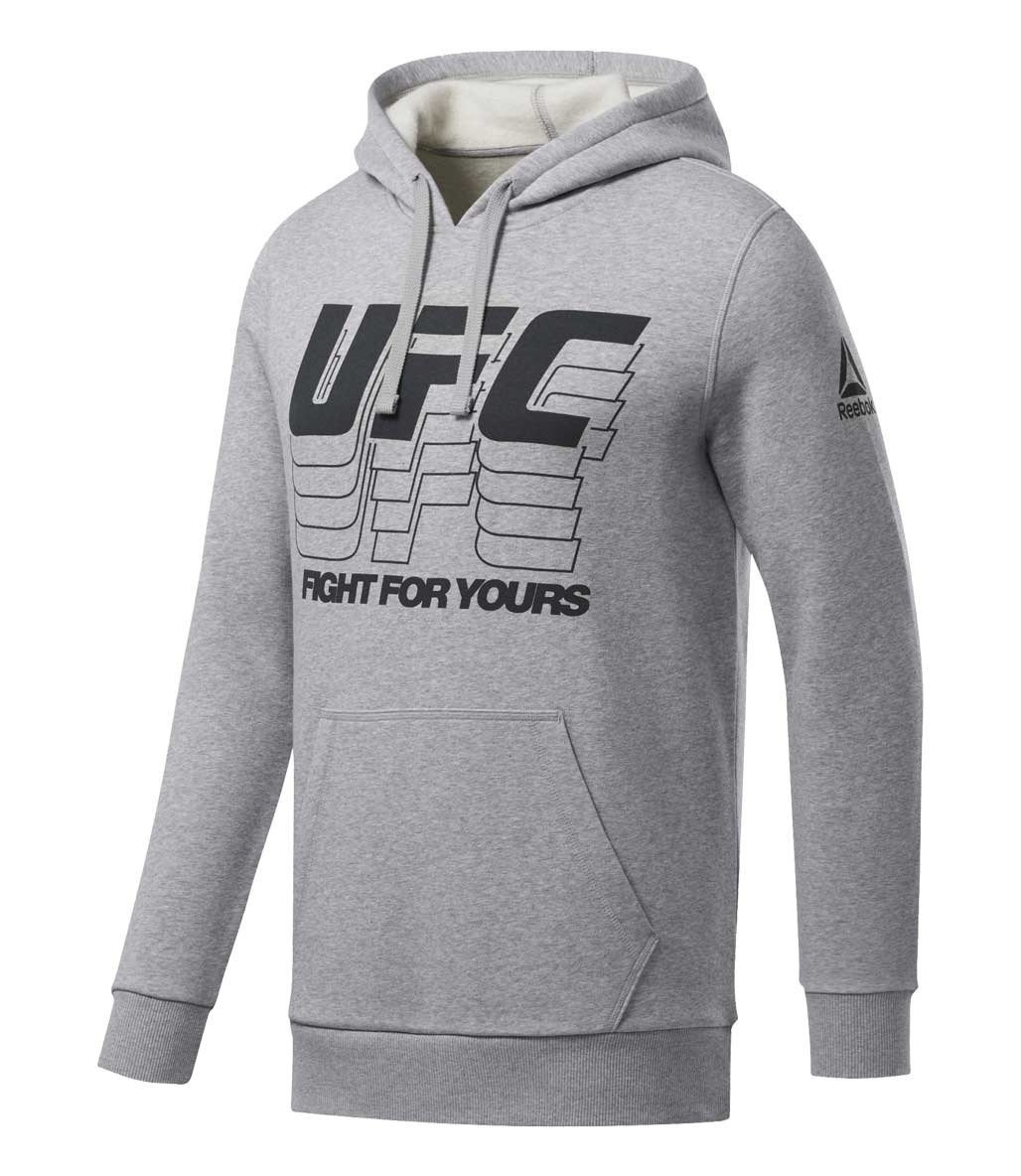 Reebok Ufc Fan Gear Hoodie Kapüşonlu Sweatshirt Gri | Fitmoda